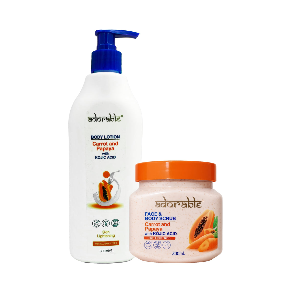 Pack Adorable Corporal Papaya - Carrot & Ácido Kójico – Perfumería Saideep